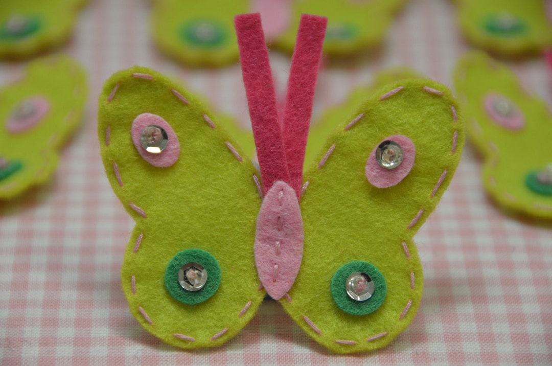 Set of 6pcs Handmade Felt Butterfly--light Green (FT593) - Etsy