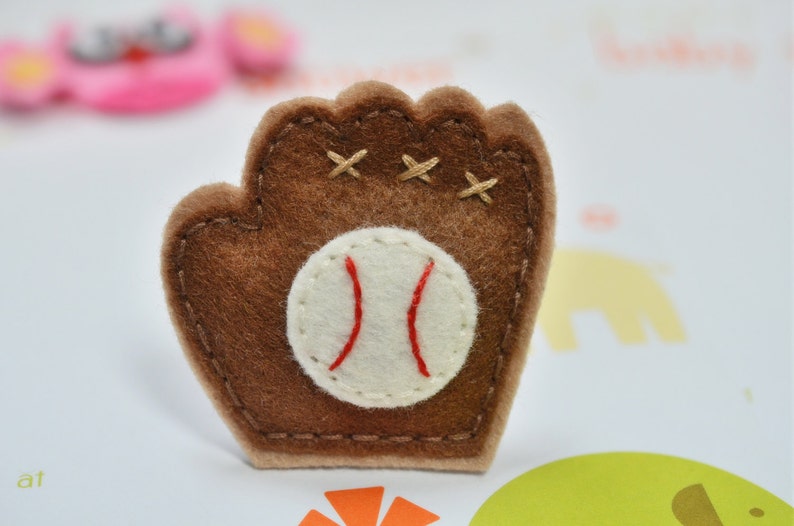 New 6pcs handmade felt puffy Baseball Glovepecan | Etsy