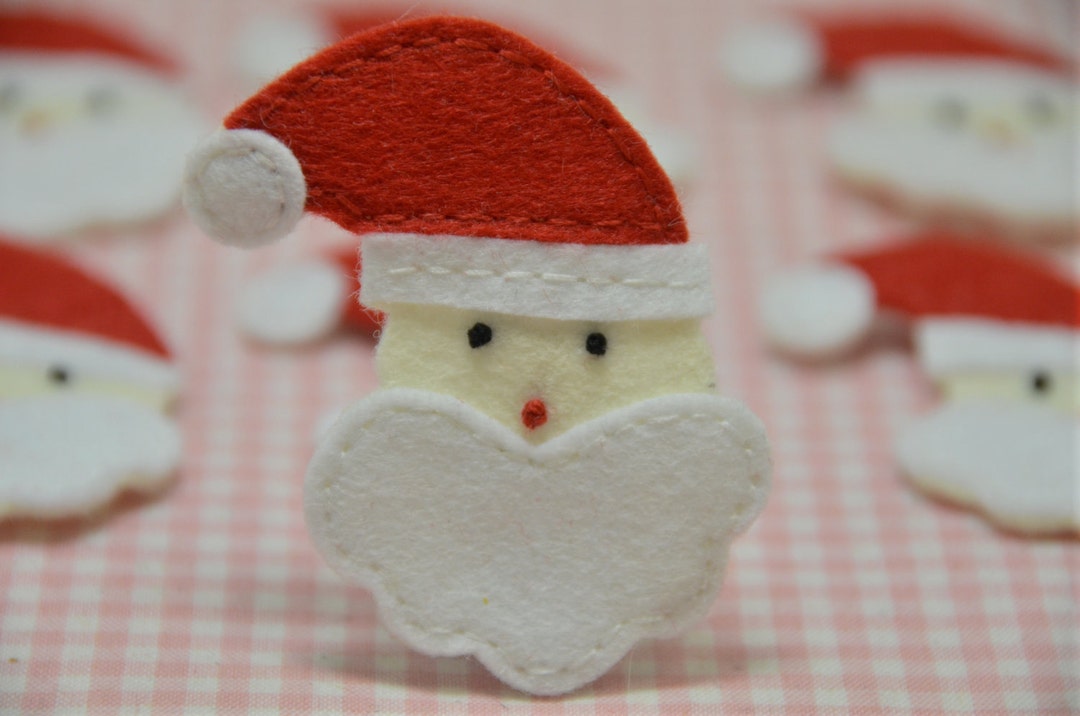 Set of 6pcs Handmade Felt Santa (FT748) - Etsy