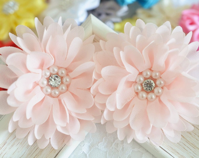 New! 4pcs Handmade Chiffon Flowers--pink (FB1069) - Etsy