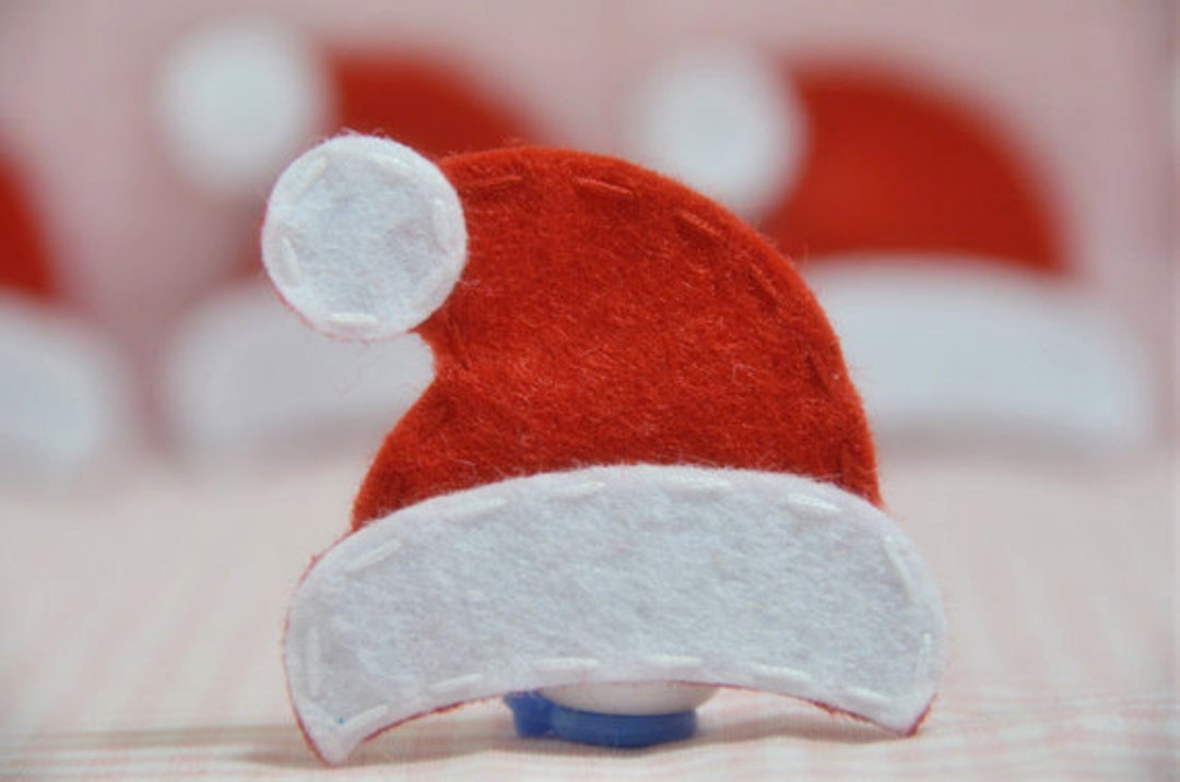 Set of 6pcs Handmade Felt Santa Hat (FT935) - Etsy