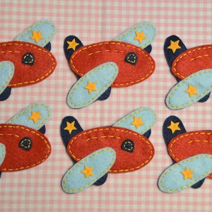 Set of 6pcs Handmade Felt Airplane--devil Red (FT352) - Etsy