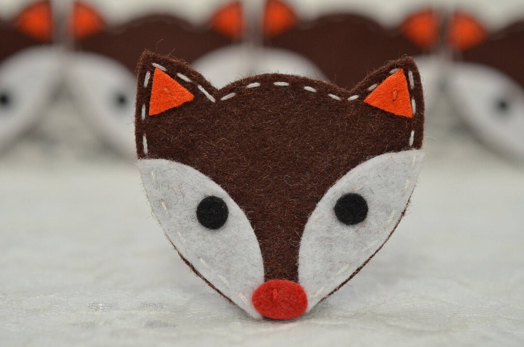 Set of 6pcs Handmade Felt Fox--chocolate (FT994) - Etsy