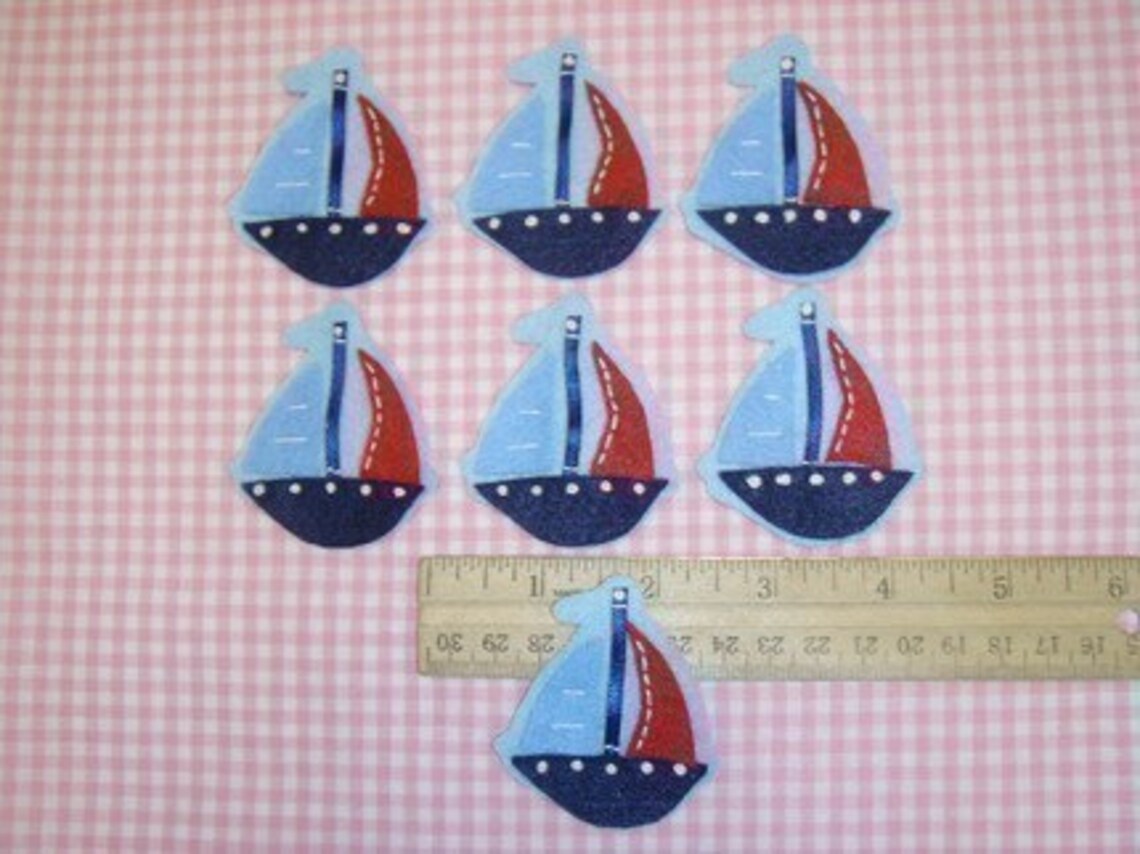 Set of 6pcs Handmade Felt Boataspen Blue/melin Blue FT264 - Etsy