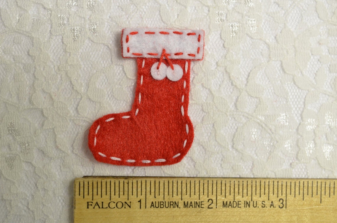 Set of 6pcs Handmade Felt Santa Boot (FT863) - Etsy