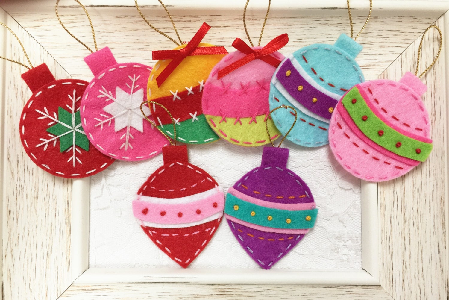 Felt Christmas Ornaments-holidays Ornaments-tree Ornaments (CO102) - Etsy