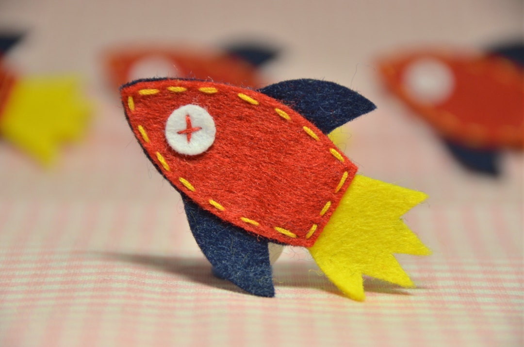 Set of 6pcs Handmade Felt Rocket Applique -- Devil Red (FT940) - Etsy