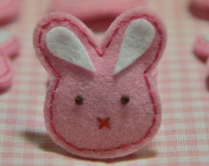 Set of 6pcs Handmade Felt Puffy Bunnybaby Pink FT875 - Etsy