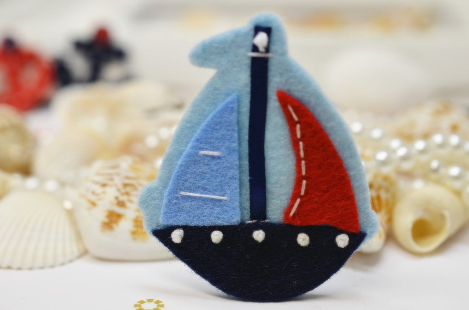 Set of 6pcs Handmade Felt Boataspen Blue/melin Blue FT264 - Etsy