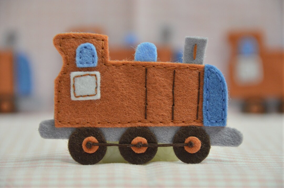 Set of 4pcs Handmade Felt Train--rust (FT731) - Etsy