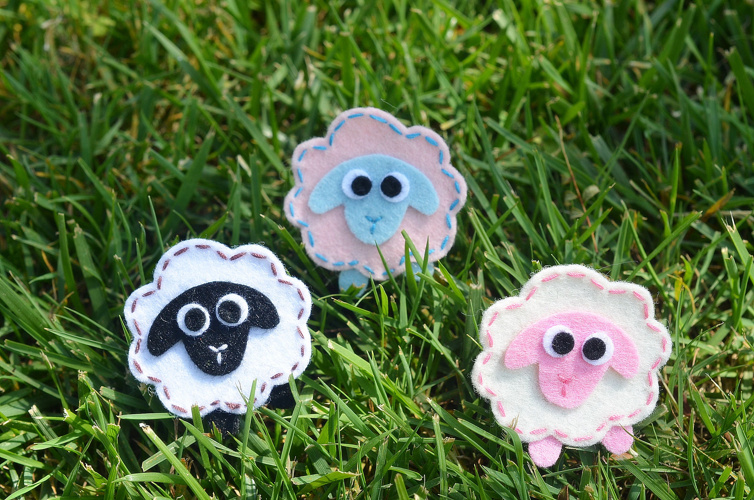 New Set of 6pcs Handmade Felt Sheep FT841 - Etsy