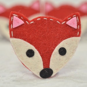 Set of 6pcs Handmade Felt Fox--red (FT994) - Etsy