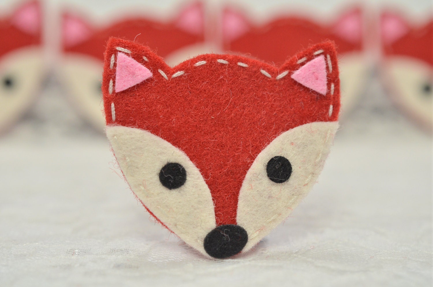 Set of 6pcs handmade felt foxred FT994 | Etsy