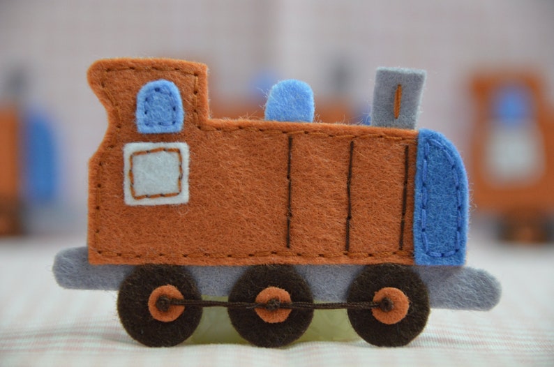 Set of 4pcs handmade felt trainrust FT731 | Etsy