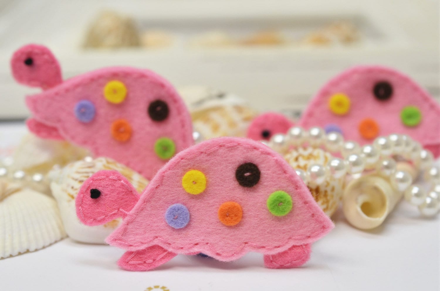 Set of 6pcs Handmade Felt Turtle--carnation (FT763) - Etsy