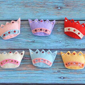 New! Handmade Puffy Felt Crown With Swarovski Crystal (FT631) - Etsy