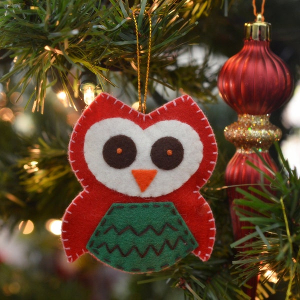 Felt Owl Ornament - Etsy