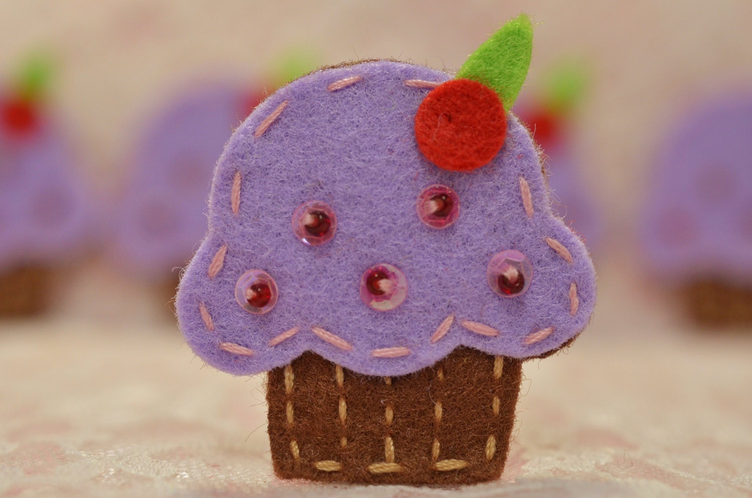 Set of 6pcs Handmade Felt Cupcake--hyacinth (FT009) - Etsy Canada