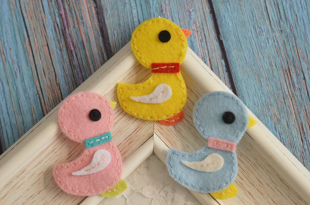 Set of 6pcs Handmade Felt Duck Appliqués (FT837) - Etsy