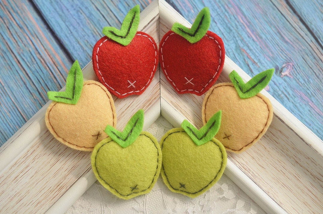 NEW! Set of 6pcs Felt Puffy Apple—mix Color (FT693) - Etsy