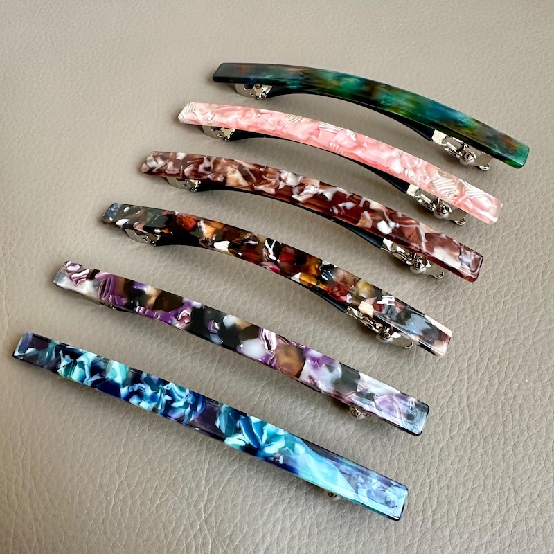 Acrylic Large Barrettes - Etsy