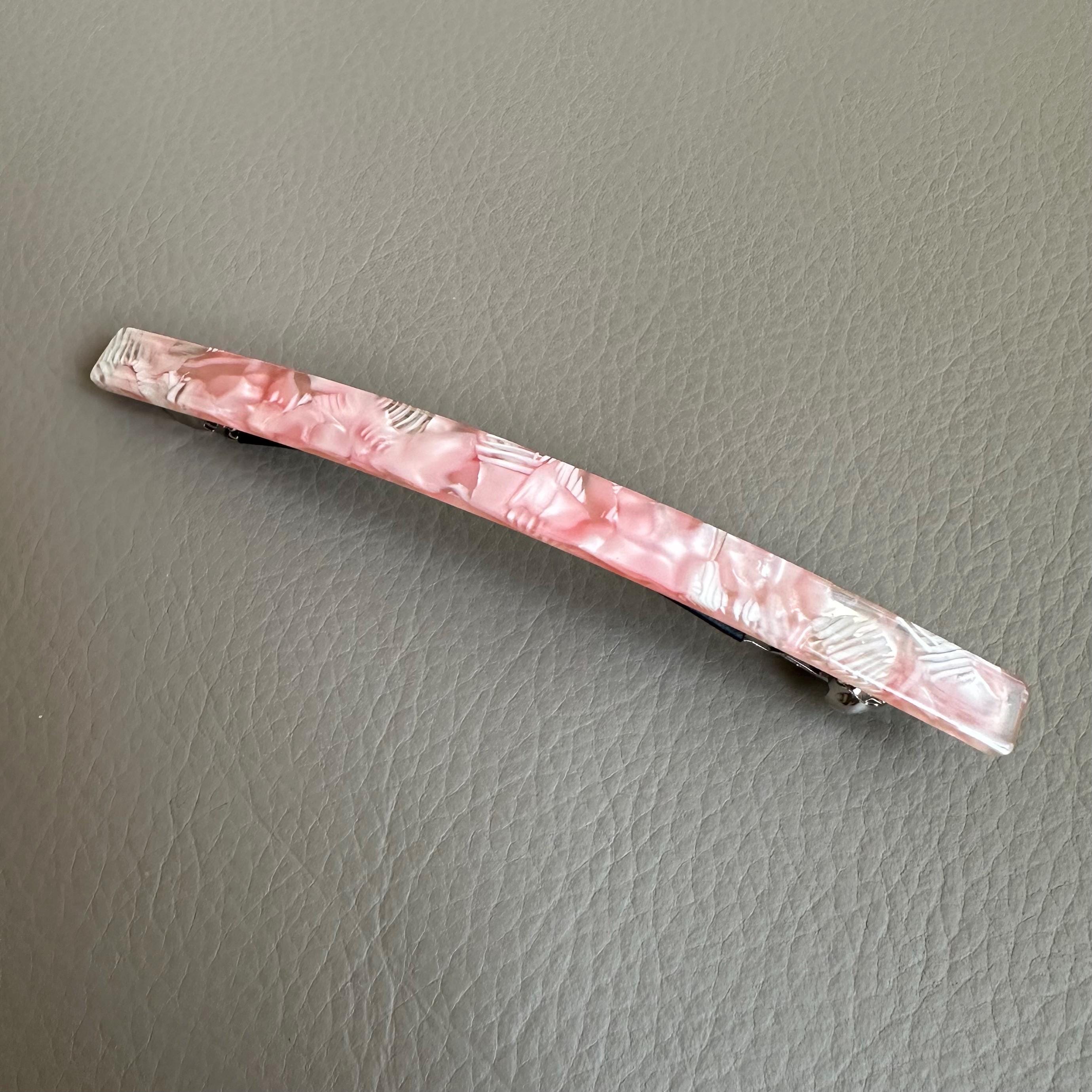 French Acetate Hair Barrette 4 Inch | Large Spring Clip for Ponytail ...
