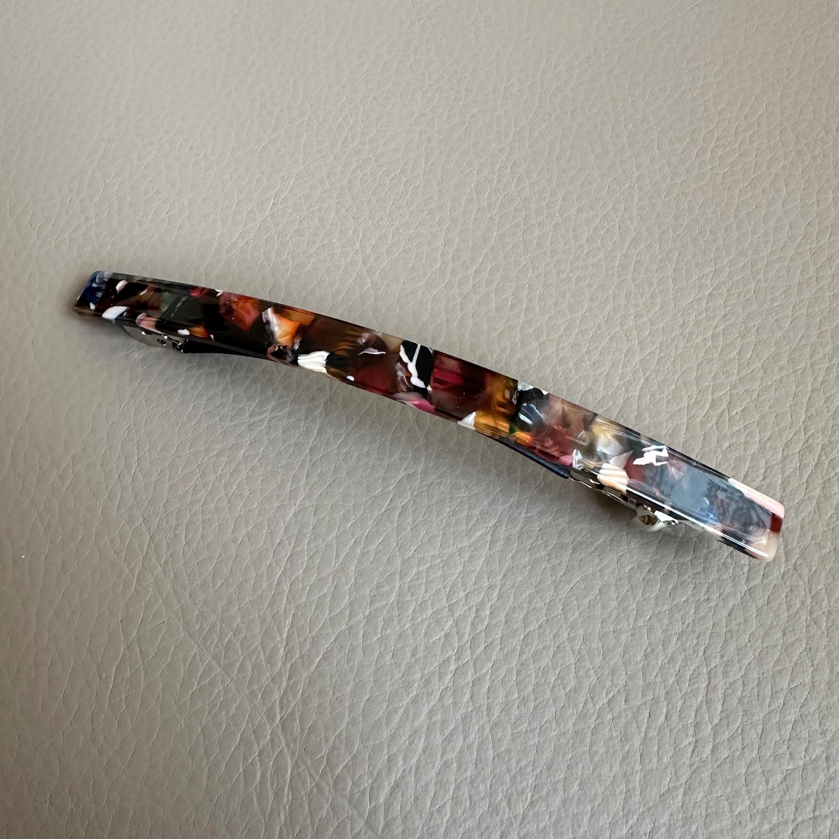 French Acetate Hair Barrette 4 Inch | Large Spring Clip for Ponytail ...