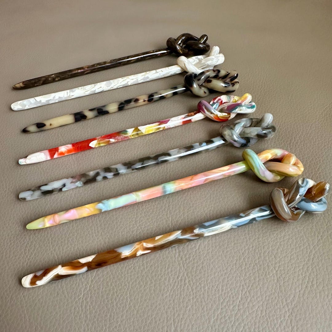 Extra Long Acetate Hair Stick for Long Hair – French & Japanese Style ...