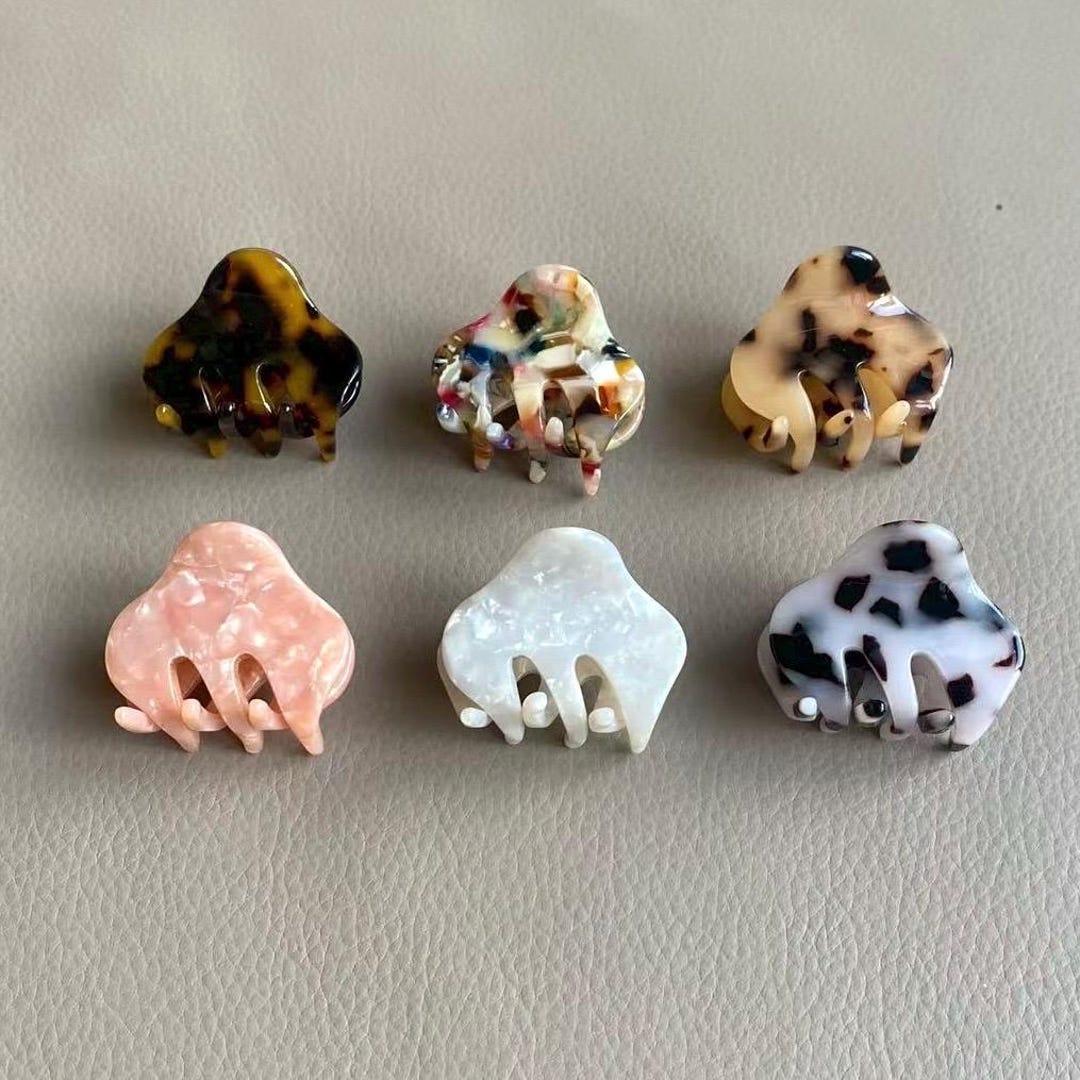 Mini Leopard Print Acetate Hair Claw Clip: French Style - Etsy