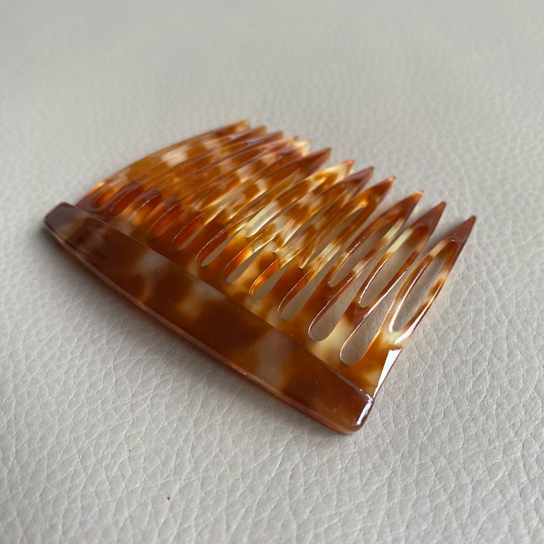 French Acetate Hair Comb: Vintage Minimalist Updo Fork - Etsy