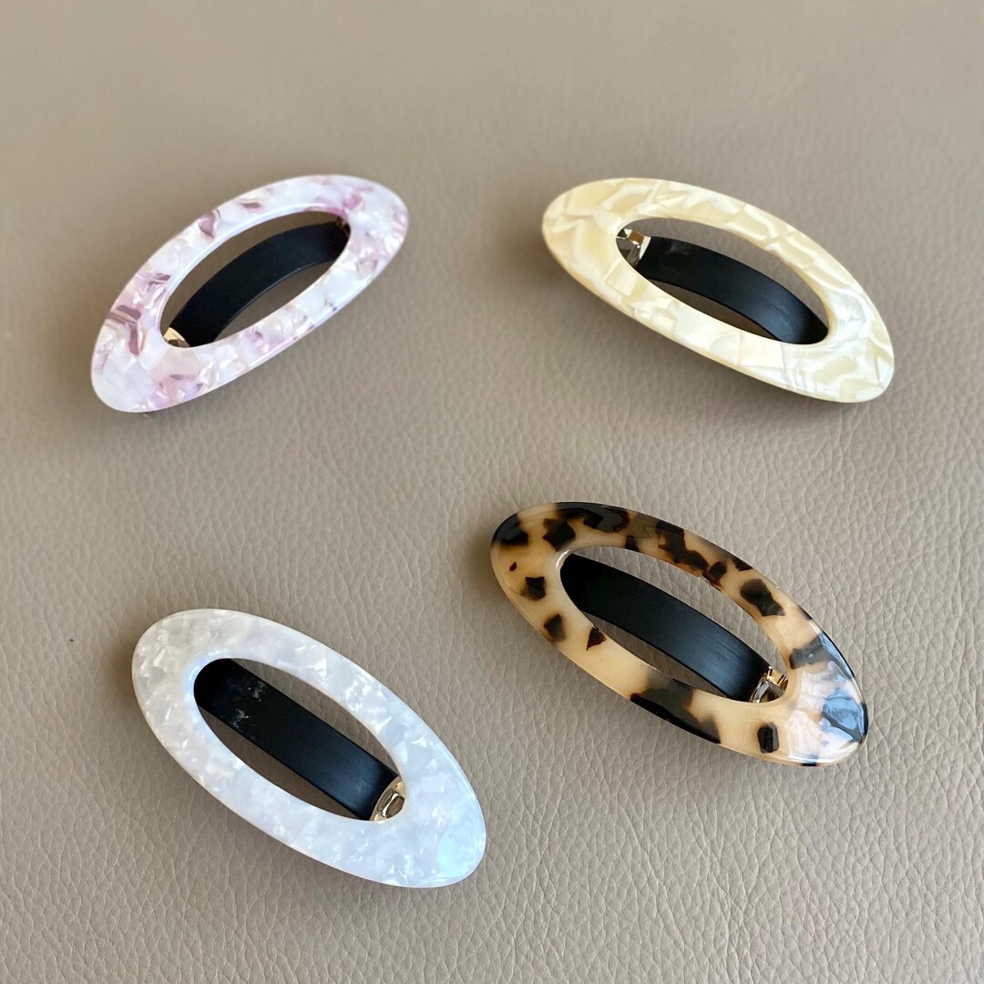 Acetate Leopard Print Hair Clip: French Minimalist Ponytail Accessory ...