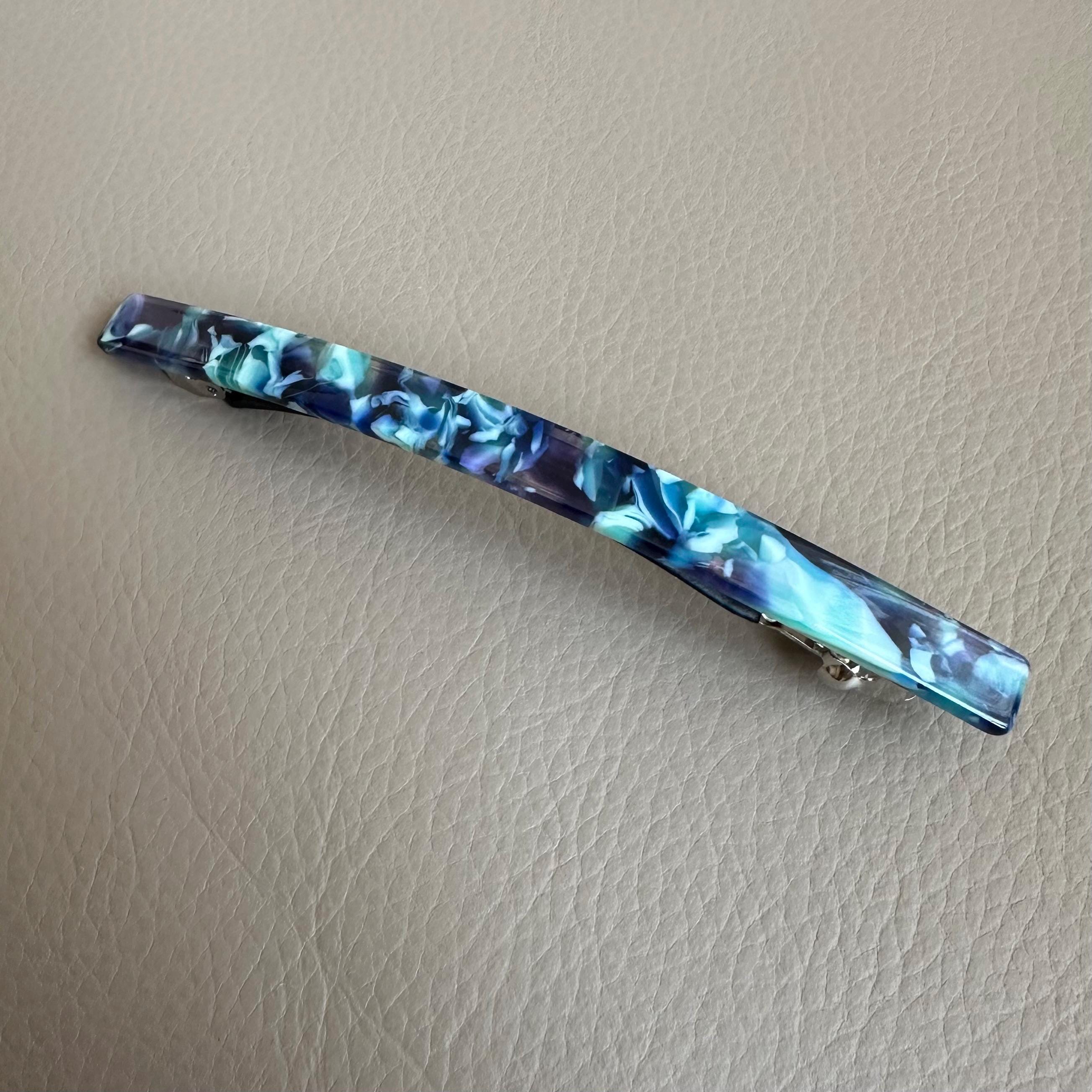 French Acetate Hair Barrette 4 Inch | Large Spring Clip for Ponytail ...