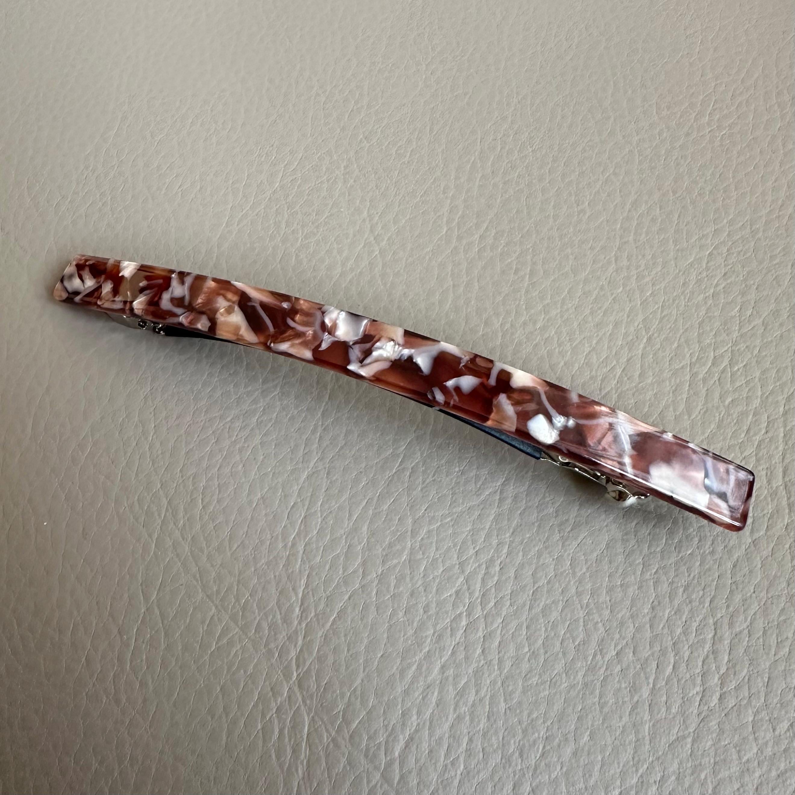 French Acetate Hair Barrette 4 Inch | Large Spring Clip for Ponytail ...