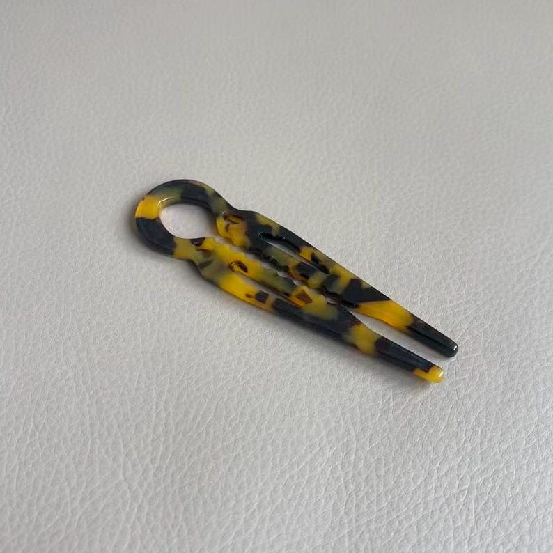 Acetate U Shaped Hair Pin, Minimalist Vintage Hair Fork Stick, Elegant ...