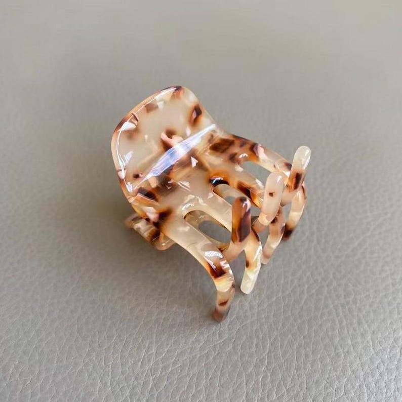 Mini Acetate Hair Claw Clip: French Minimalist, Vintage Chic, Strong ...