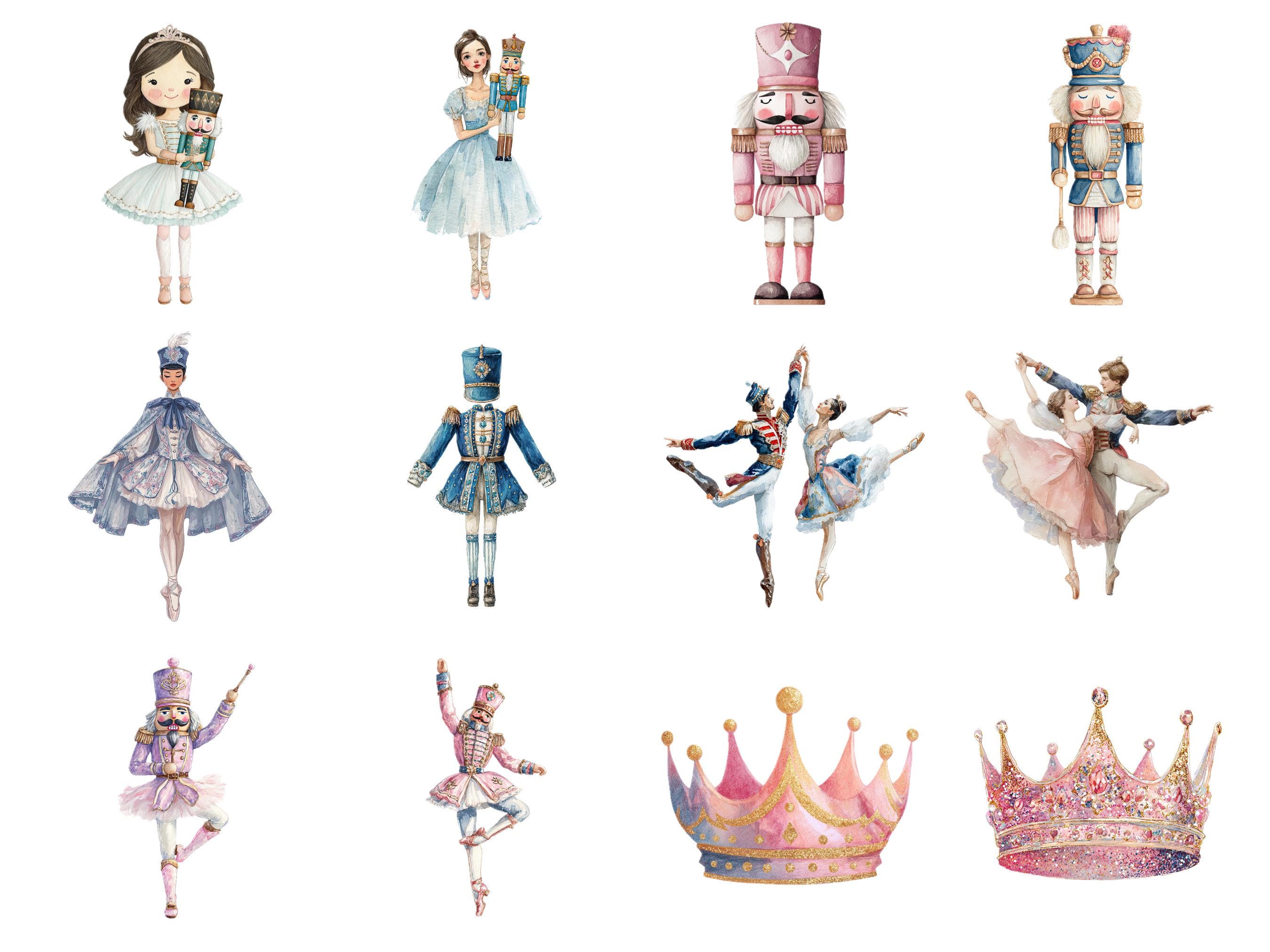 Nutcracker Ballet Watercolor Clipart Set Clara Sugar Plum Fairy ...