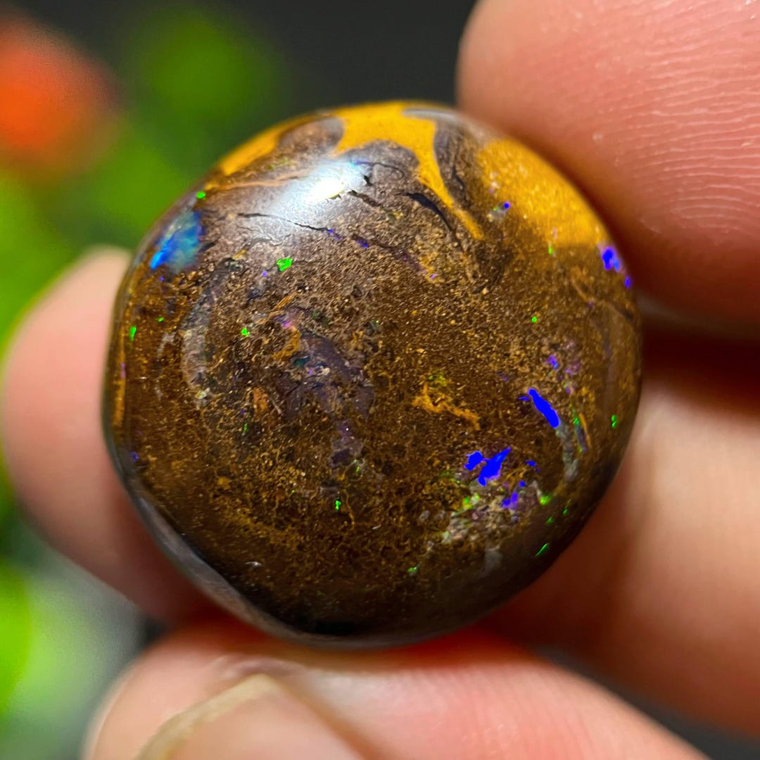 Boulder Opal Matrix Green Color Round Shape 27.95cts TOP QUALITY - Etsy