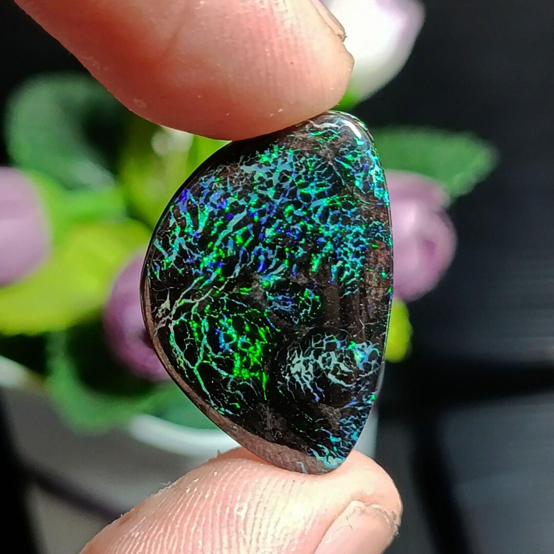 Black Boulder Matrix Opals Rare Item 9.30ct - Etsy