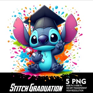 5 PNG Stitch Graduation Splash and Watercolor Transparent PNG File for ...