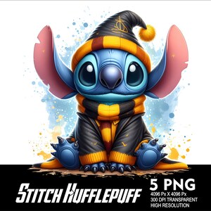 5 PNG Potter Stitch Hufflepuff Splash Transparent PNG File Sublimation ...