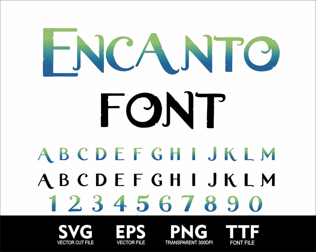 Cartoon Encanto Font Svg Encanto Comic Alphabet Color Font and Back ...