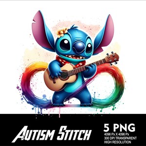 5 PNG Stitch Autism Designs Bundle Autism Awareness Png Autism Quote ...