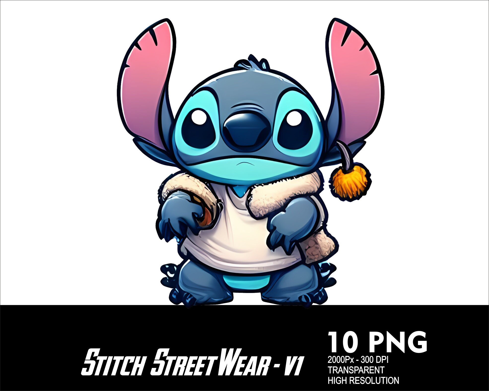 Bundle 10 PNG Stitch Streerwear Transparent PNG File for Sublimation ...