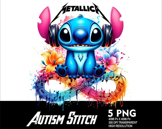 Autism Stitch With Lilo Png, Sublimation Design Download, Autism ...