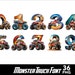 Monster Truck Alphabet Font PNG Monster Truck Letters and Numbers for ...