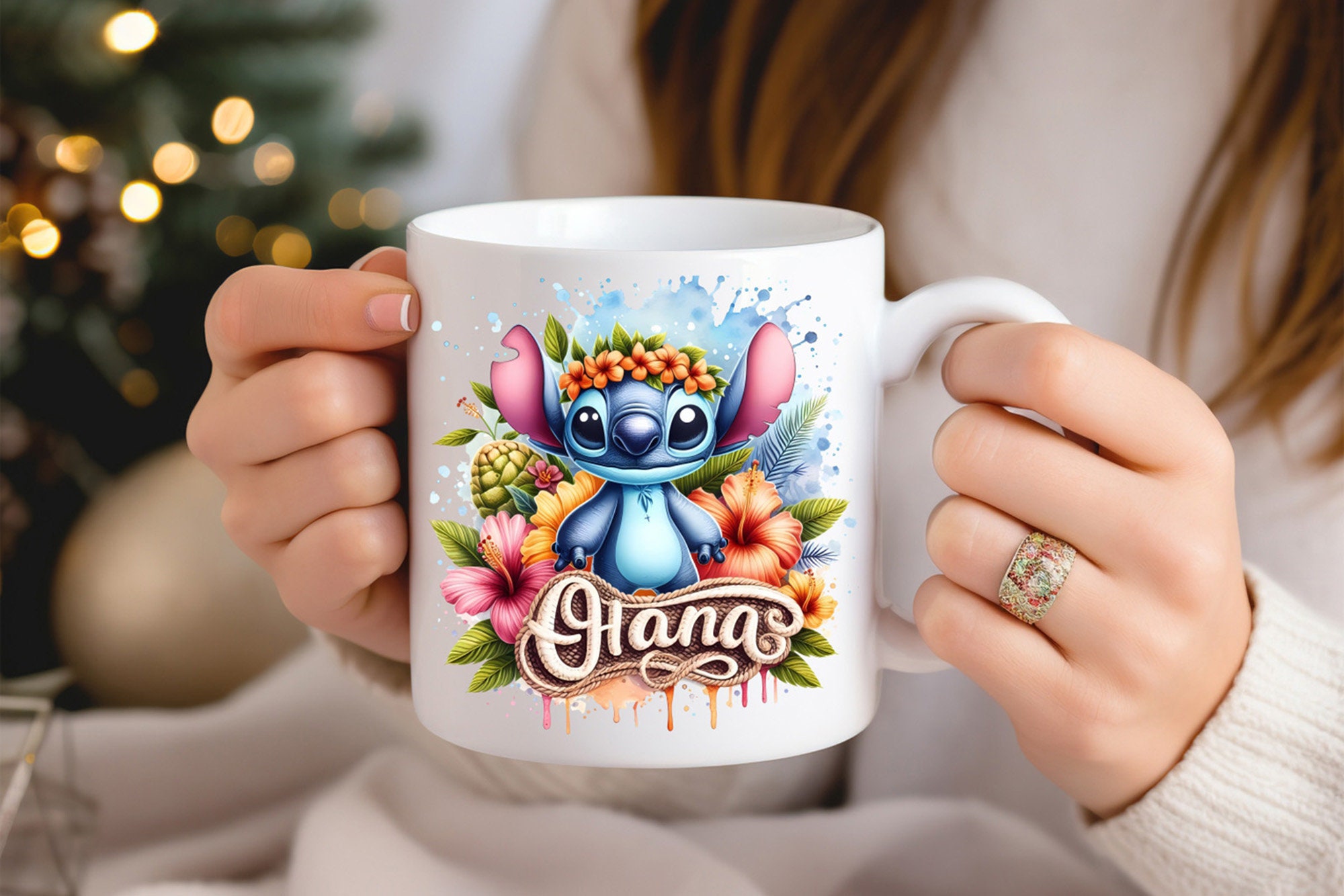 5 PNG Ohana Stitch Splash and Watercolor Transparent PNG File for ...