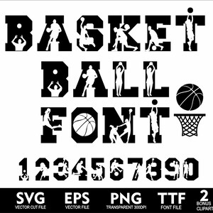 Basketball Letters and Numbers Basketball Font for Cricut SVG Cut File ...