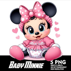 5 PNG Minnie Baby Mouse Girl Clipart Png Archivo PNG transparente para ...