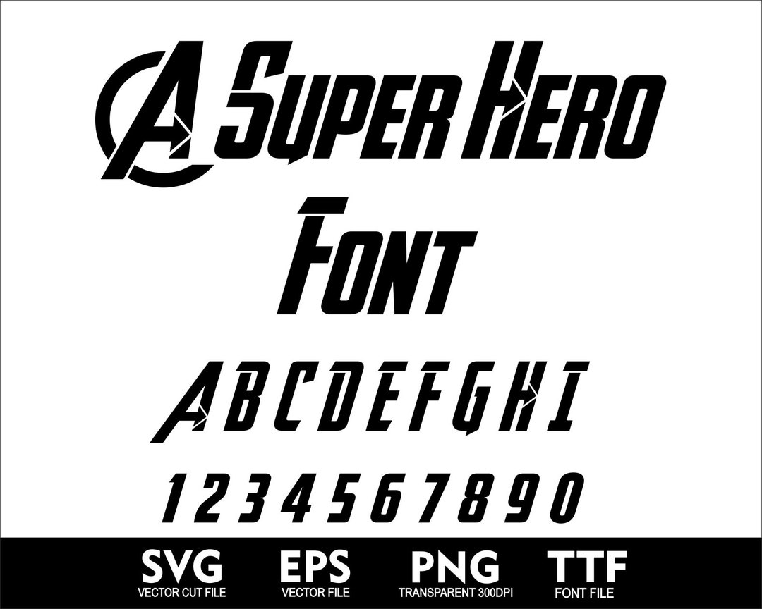 Superhero Font Superhero Alphabet Svg Kids Font Cartoon Font Hero ...