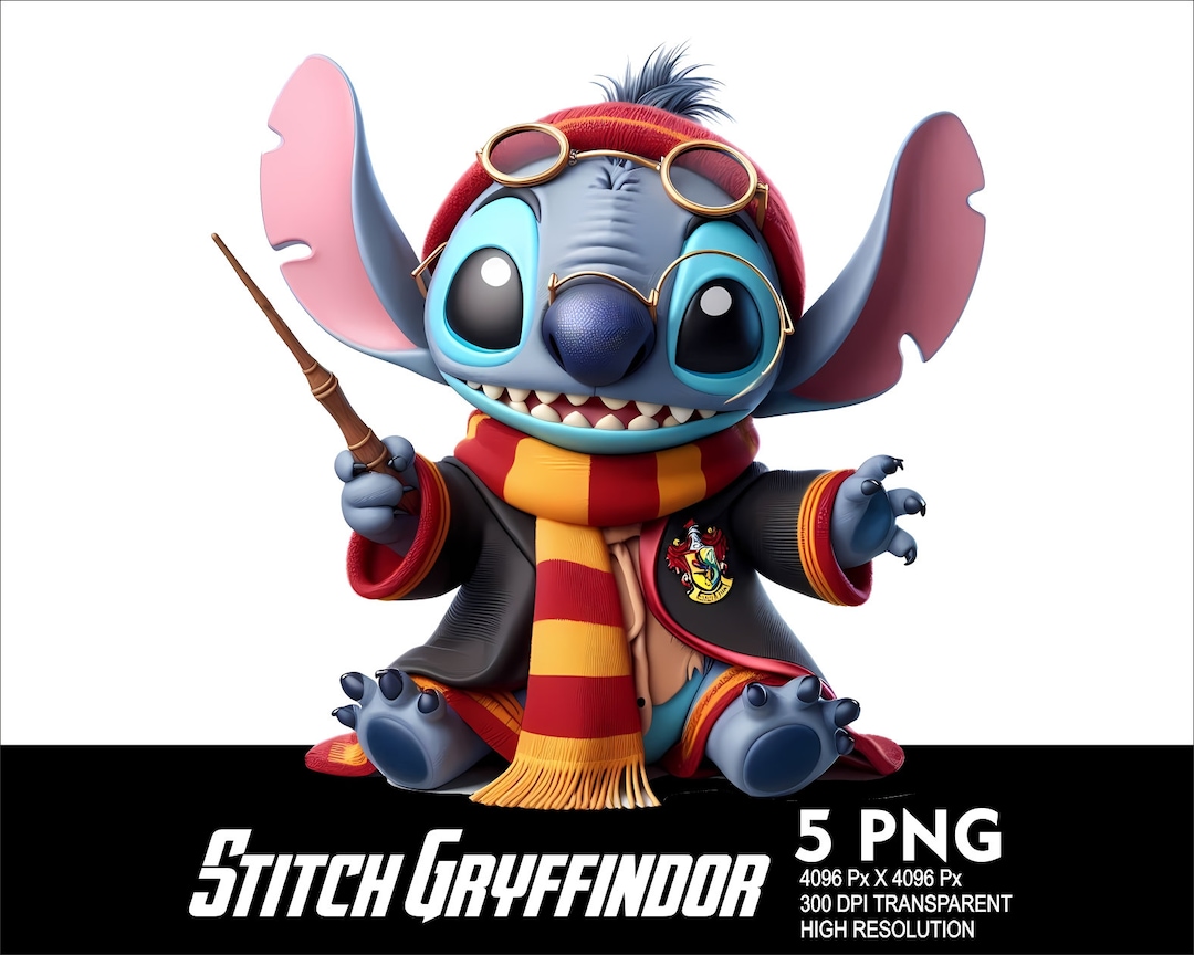 5 PNG Potter Stitch Gryffindor Splash Transparent PNG File Sublimation ...